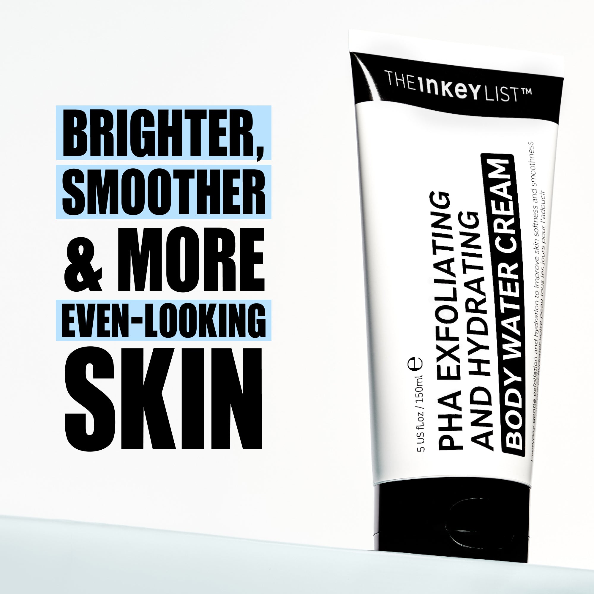 PHA Exfoliating and Hydrating Body Water Cream | The INKEY List UK